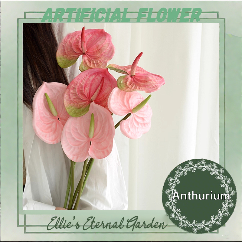 1PCS High Quality Artificial Flower Artificial Anthurium Plants For ...