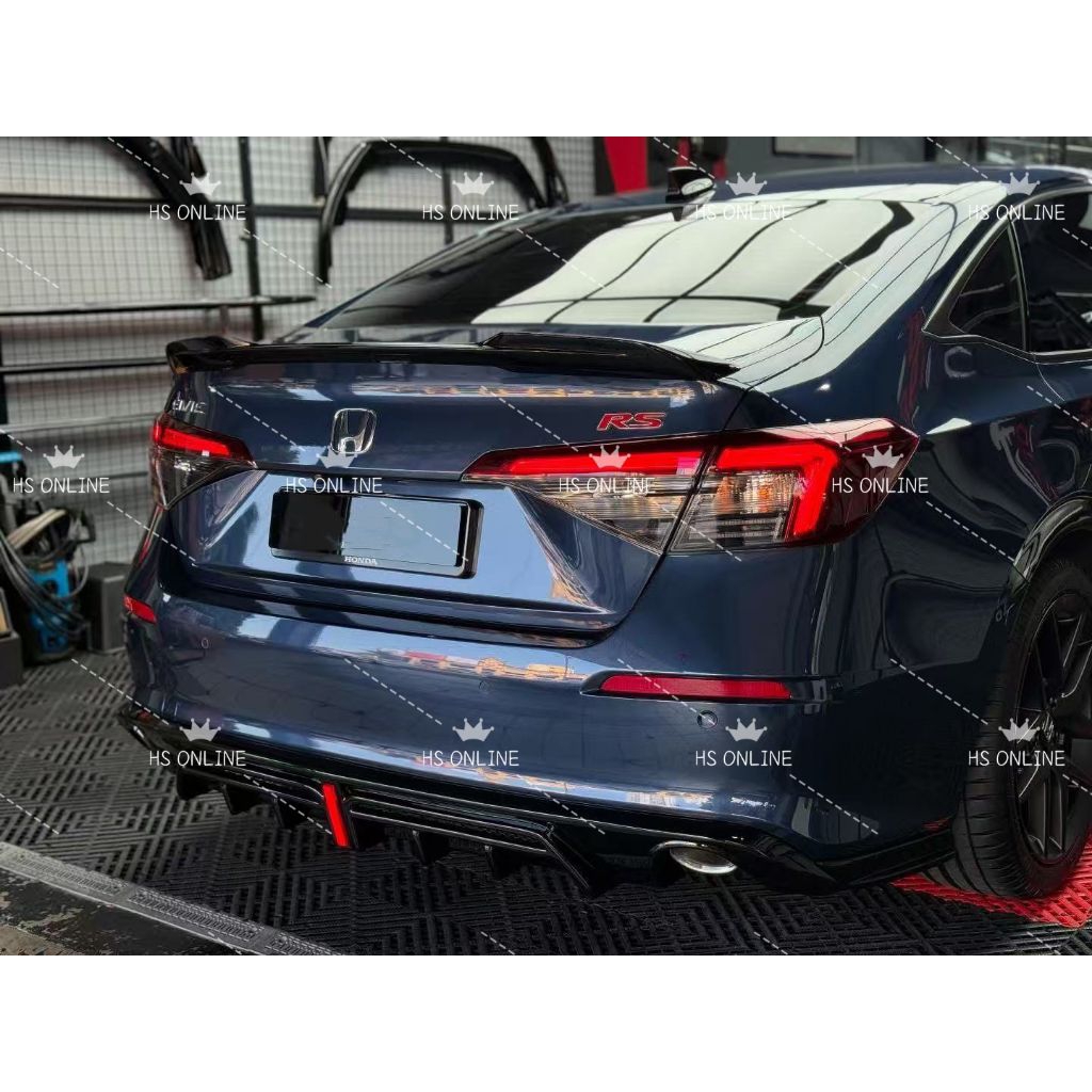 Honda Civic FE AI Design LED Rear Lips Lip,Rear Diffuser Lips Glossy ...
