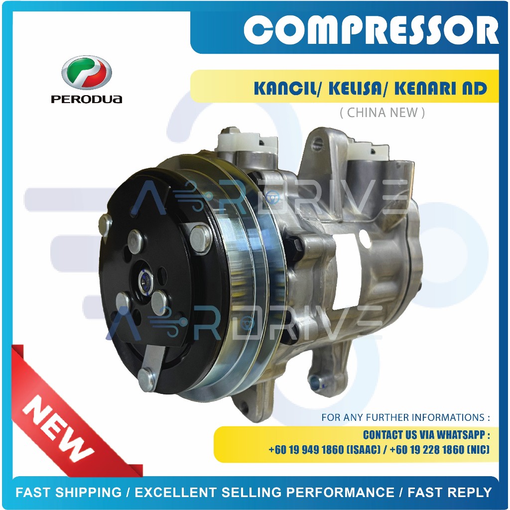 CHINA NEW PERODUA KANCIL/ KELISA/ KENARI ND COMPRESSOR 5560 | Shopee ...