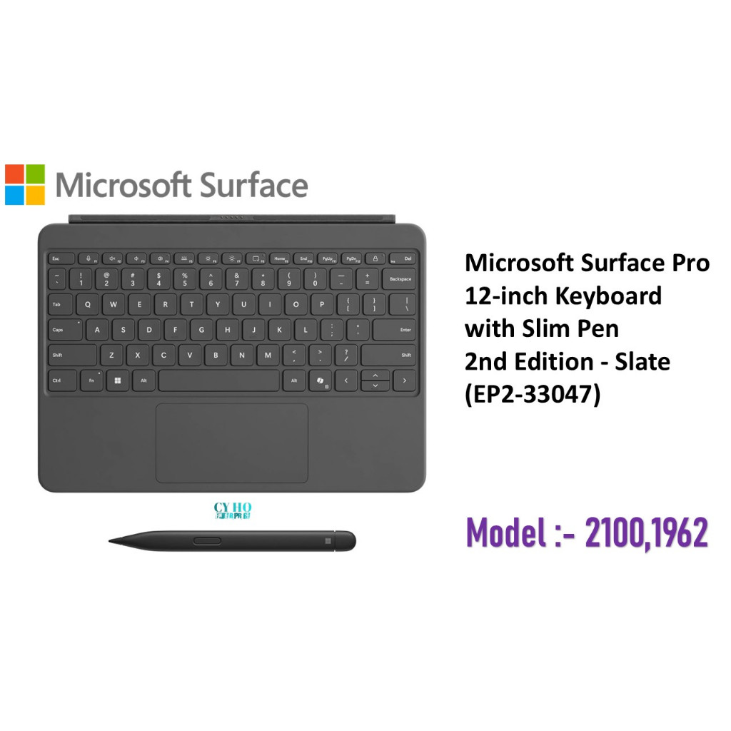 Microsoft Surface Pro 12-inch Keyboard with Slim Pen 2nd Edition ...