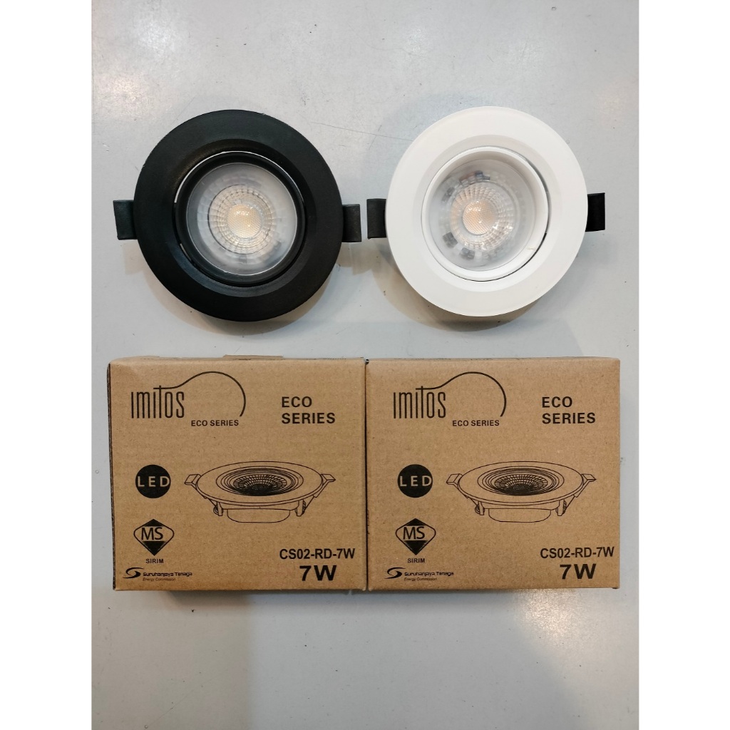 IMITOS LED EYEBALL 7W LED DOWN LIGHT ADJUSTABLE WITH SIRIM | Shopee ...