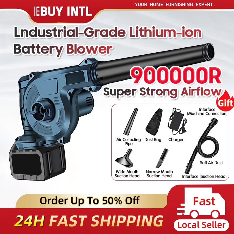 2-in-1 Cordless Electric Blower & Vacuum Variable Speed Power Boost ...