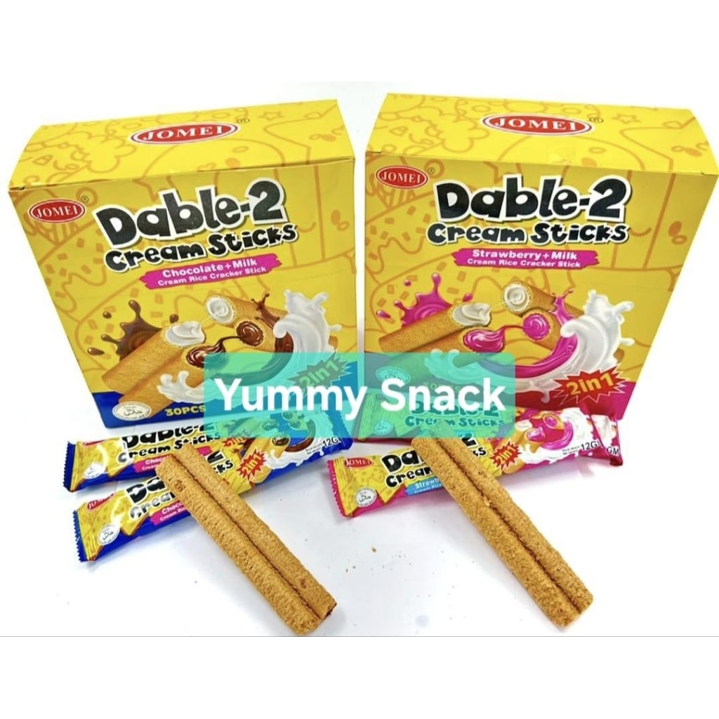 (30pcs) Jomei Dable - 2 Cream Stick Strawberry Milk Chocolate Milk ...