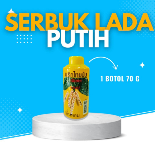 Serbuk Lada Putih White Pepper Powder Serbuk Lada Sulah Thailand (70G ...