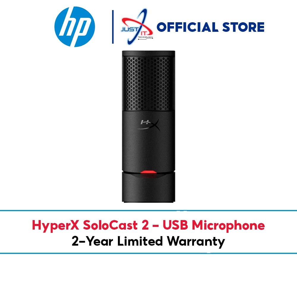 HYPERX SOLOCAST 2 USB MICROPHONE (AR0A0AA) - BLACK | Shopee Malaysia