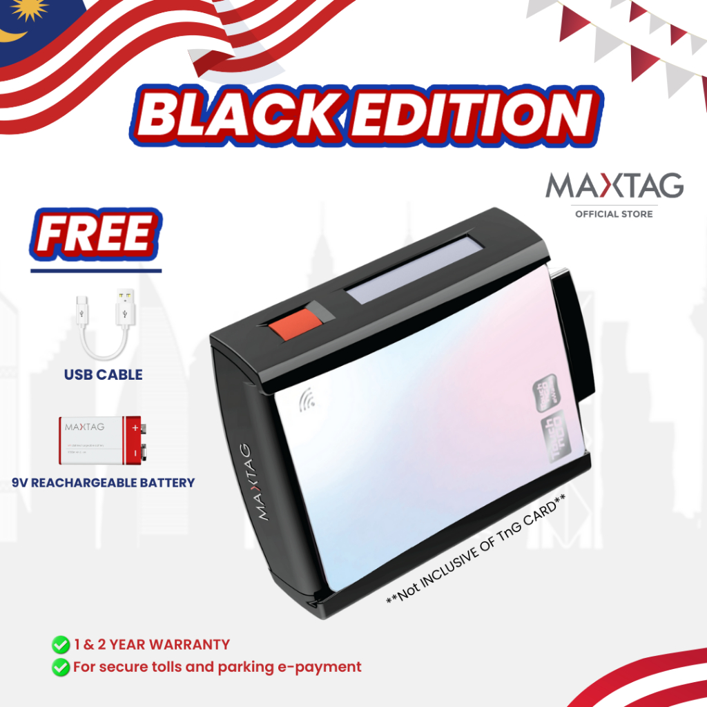 MaxTag Smart Tag Touch n Go Toll - Black Edition | Shopee Malaysia