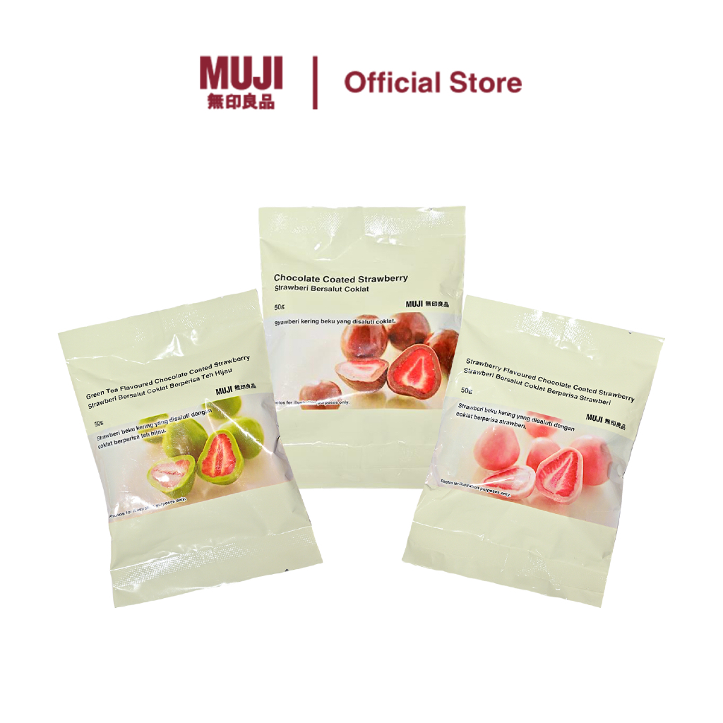 [3-in-1 Bundle] MUJI Chocolate Coated Strawberry (Original + Green Tea ...