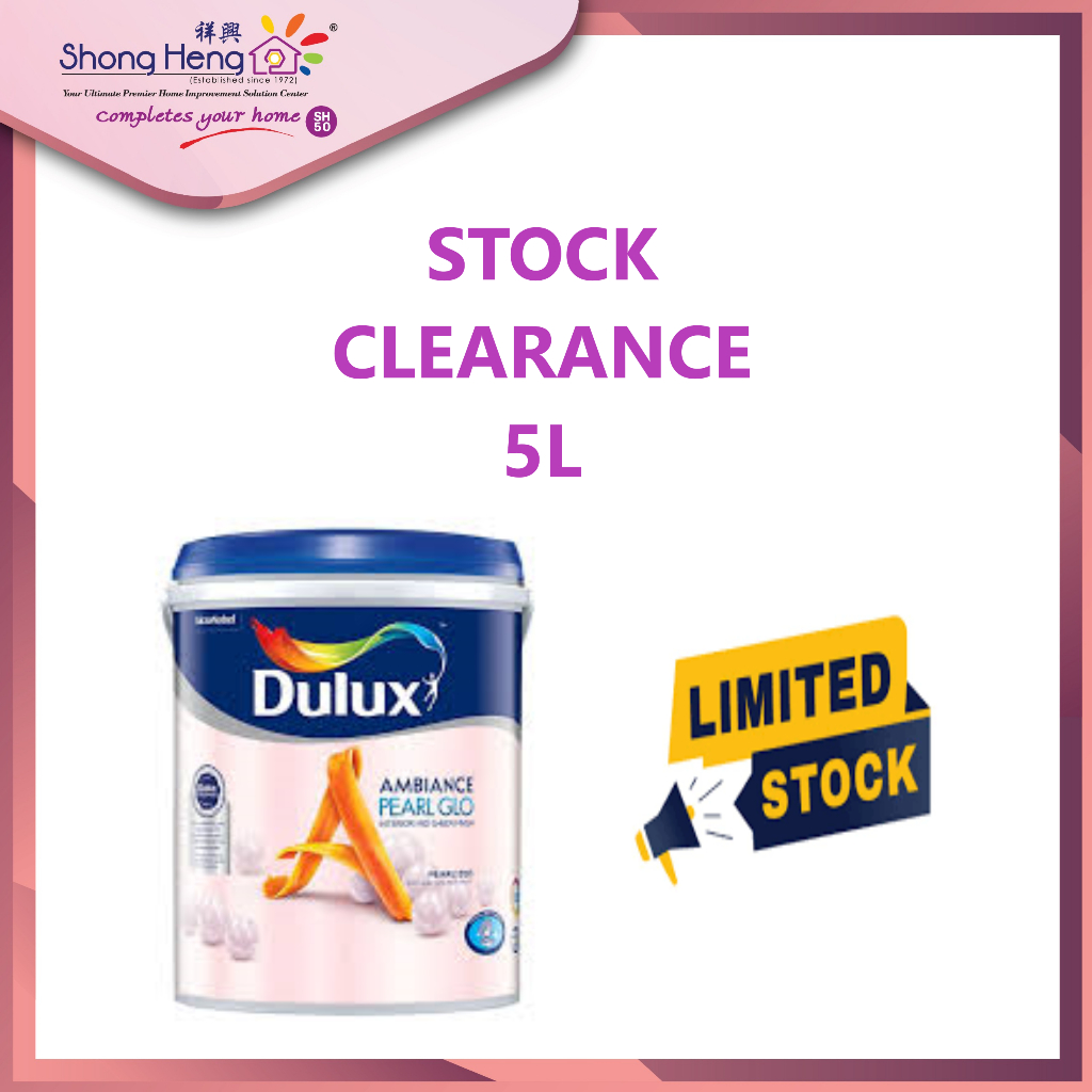 LIMITED STOCK CLEARANCE DULUX AMBIANCE PEARL GLO 5L | Shopee Malaysia