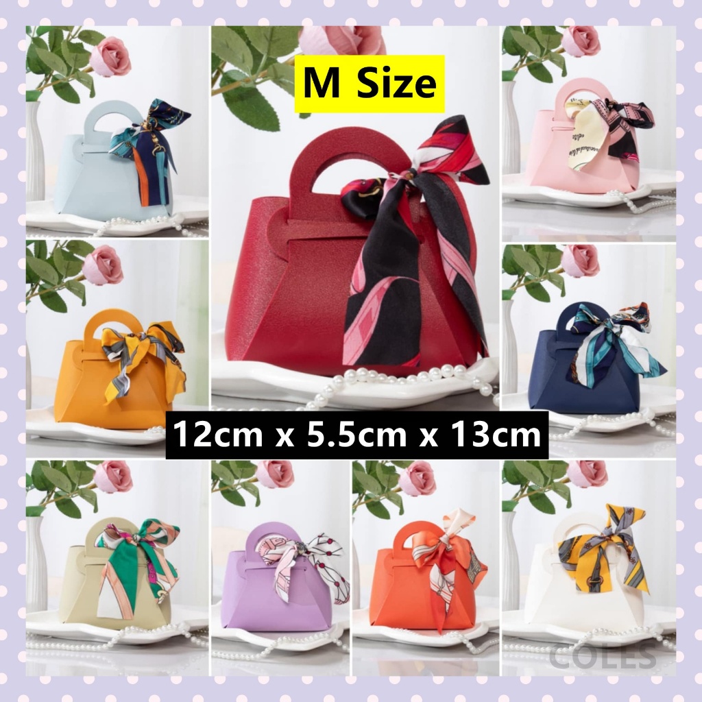 European Style Leather Gift Bag (M) Goodies Bag Doorgift Bag Wedding ...