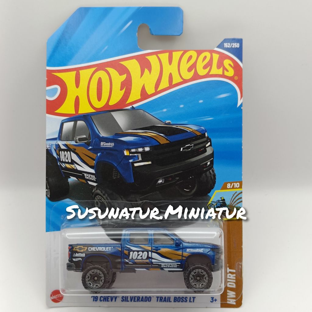 Hot Wheels '19 Chevy Silverado Trail Boss LT (Card) 1:64 HW 2025 ...