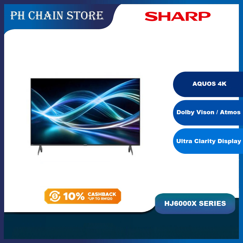 (NEW MODEL) SHARP HJ6000X SERIES 50"-75" AQUOS 4K UHD GOOGLE TV ...