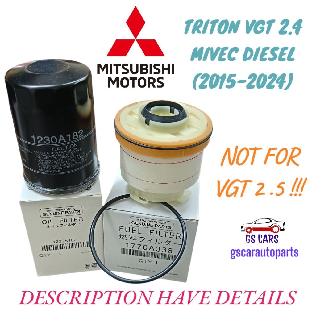Ready stock Mitsubishi triton vgt 2.4 2016-2023 mivec engine oil filter ...