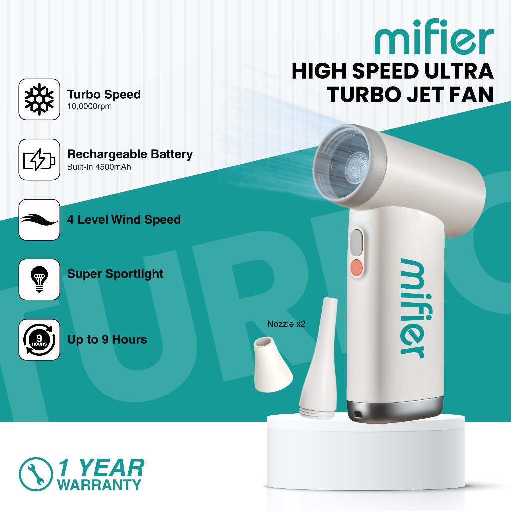Mifier MF700 Portable Turbo Fan Violent 4500mAh 10000 rpm Handheld High ...