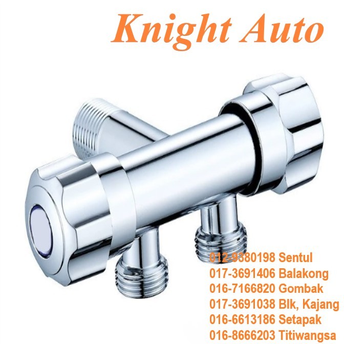Chrome Stainless Steel 1/2" Dual Use Two Way Tap Double Angle Valve ...