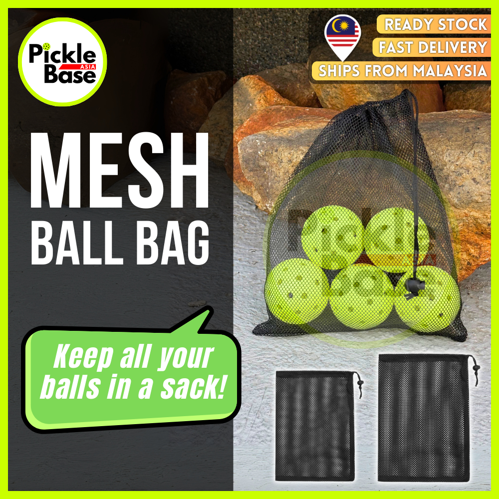 [PICKLEBASE] MESH BALL BAG PICKLEBALL NET STORAGE PICKLE BALL | Shopee ...