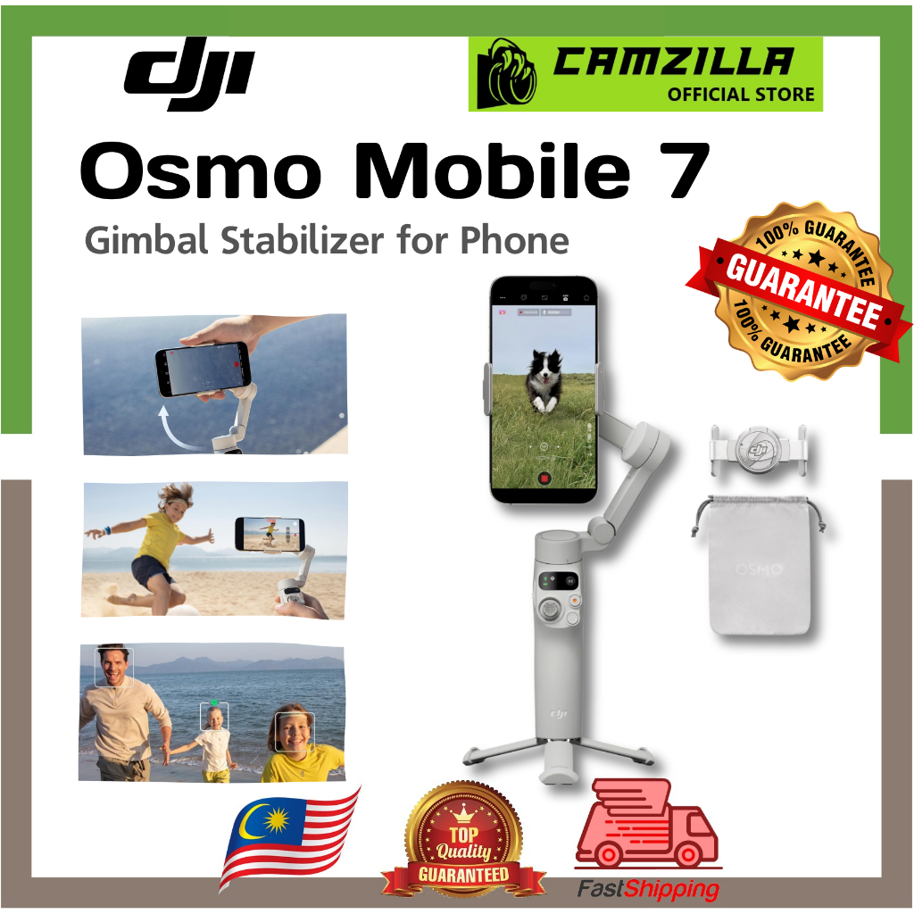 DJI Osmo Mobile 7 Gimbal Stabilizer for iPhone, Android, Built-in ...
