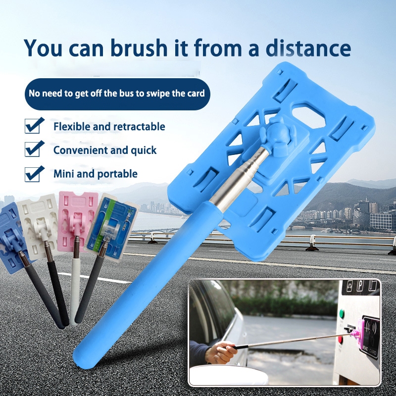 Adjustable Car Toll Card-Stick Touch Holder Stickable Telescopic ...