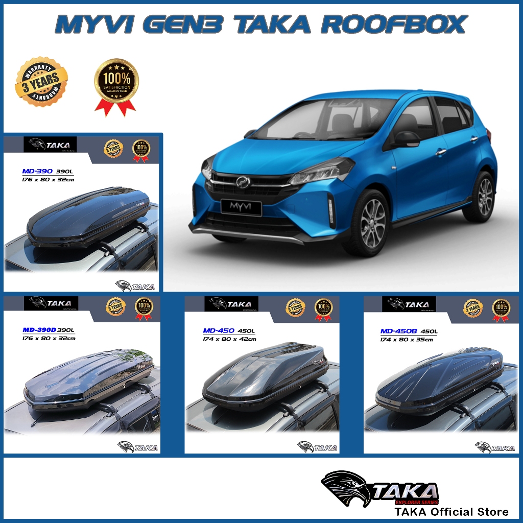 PERODUA MYVI NEW TAKA Roofbox [MD-390][MD-390D][MD-450][MD-450B ...