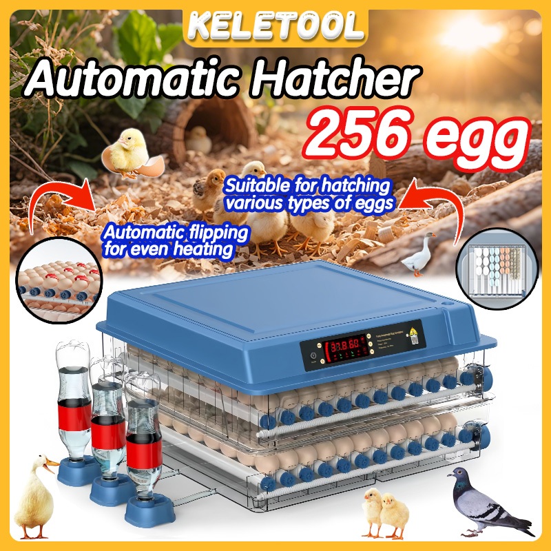 256 Egg Automatic Incubator Eggs Brooder Dual Duct Warm Air Internal ...