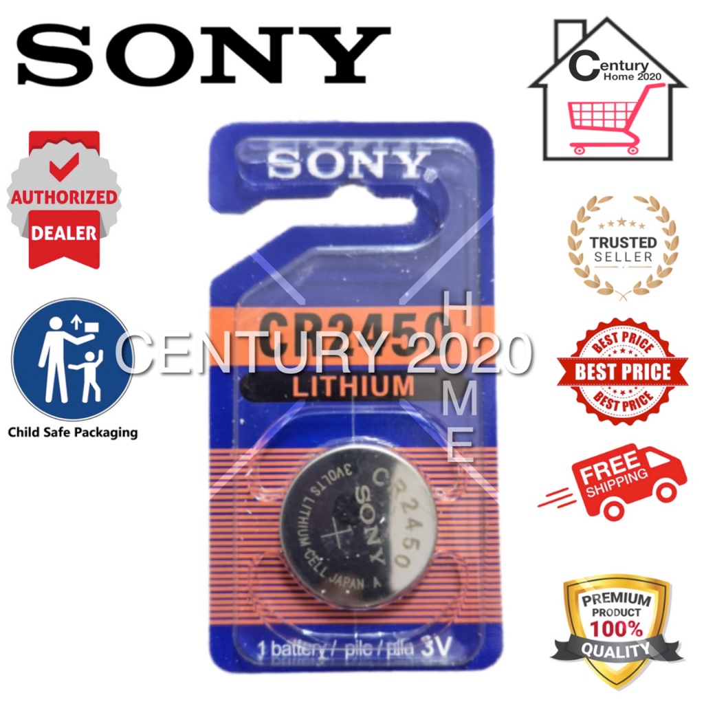 SONY CR2450 Lithium Battery Quality Coin Cell Watch Electronic 1pcs ...