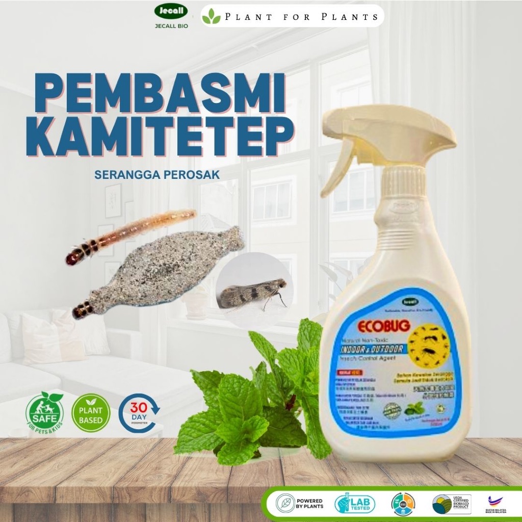 Jecal-Bio ECOBUG 500ml Spray KAMITETEP - Pembasmi Kamitetep Serangga ...
