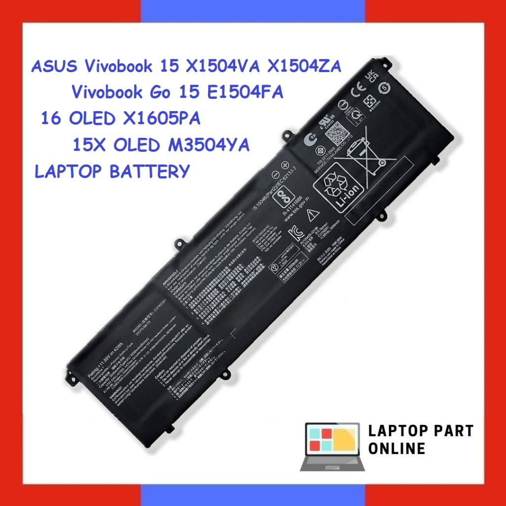 ASUS Vivobook 15 X1504VA X1504ZA Vivobook Go 15 E1504FA 16 OLED X1605PA ...
