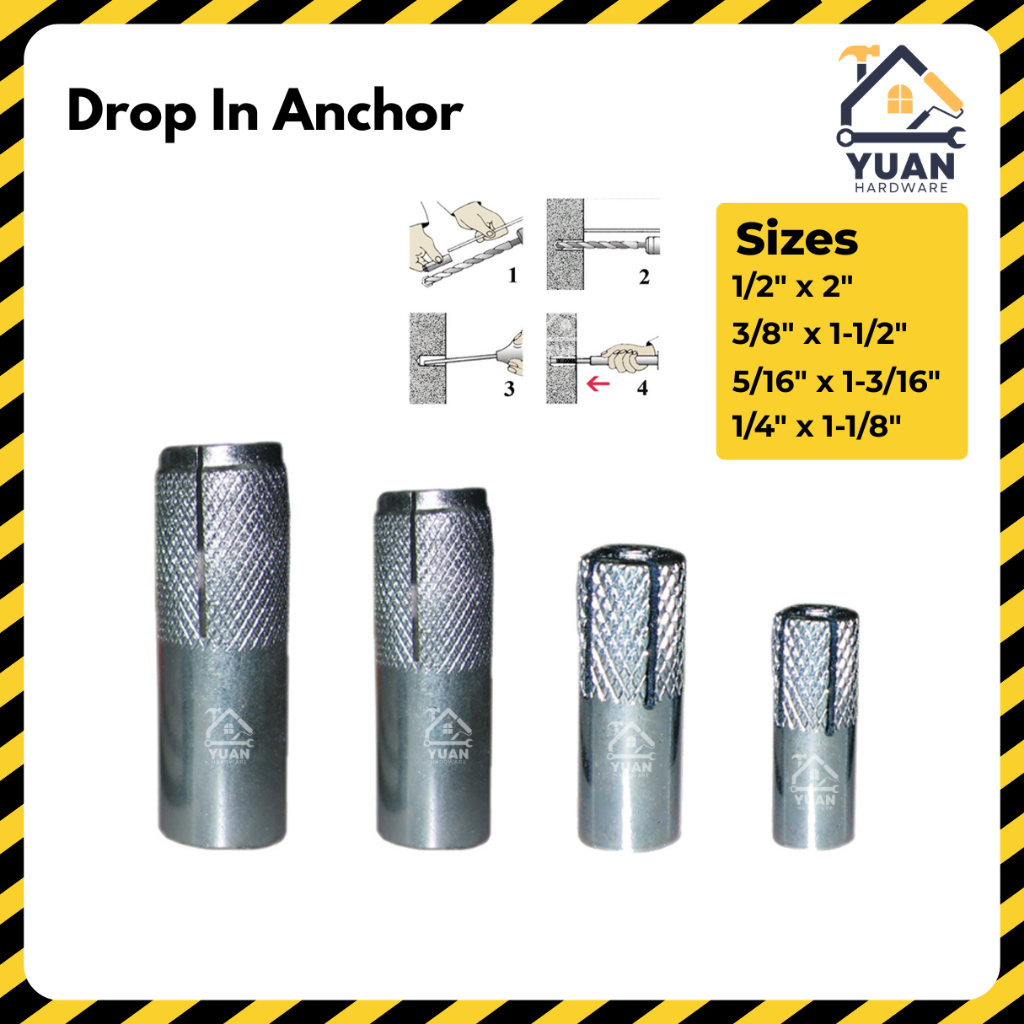 [Sell in Piece] Ace Brand Drop In Anchor | Ceiling Wallplug | Full ...