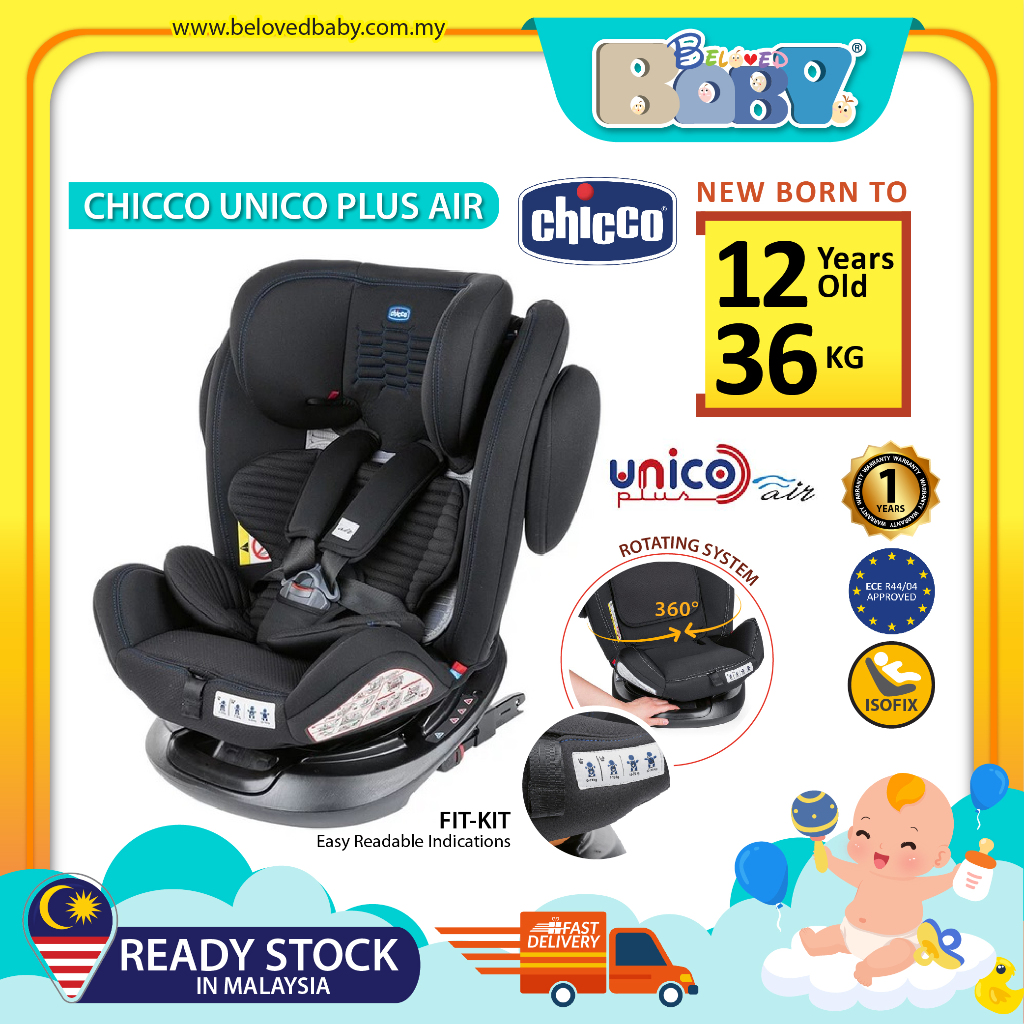 Chicco Unico Plus Air 360 Spin Convertible Car Seat (0-36kg) | Shopee ...