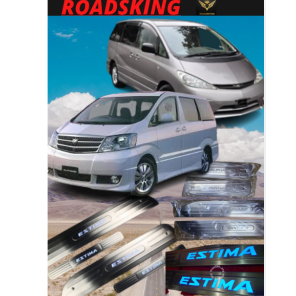 TOYOTA ALPHARD ANH10 ESTIMA ACR30 2001-2005 Side Steel Plate Door Step ...