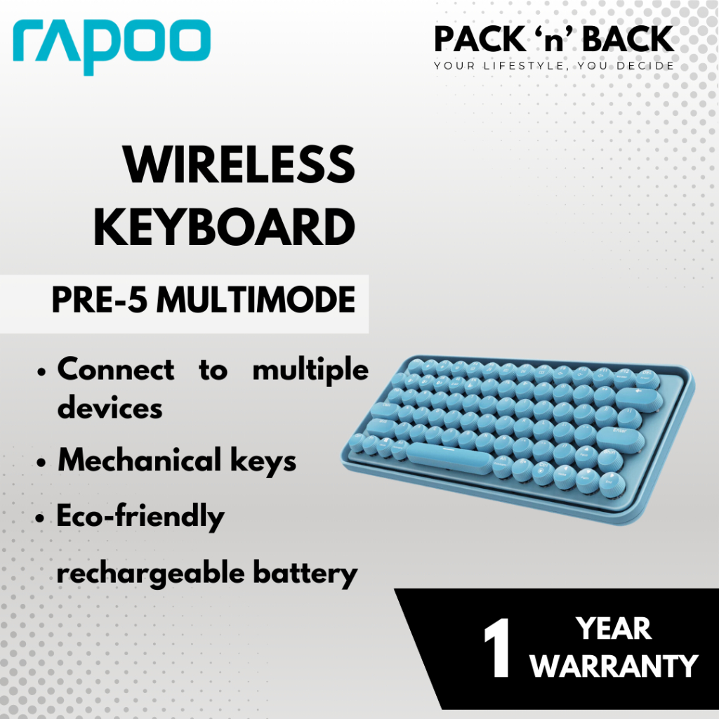 RAPOO - RALEMO PRE 5 MULTI-MODE WIRELESS MECHANICAL KEYBOARD | Shopee ...