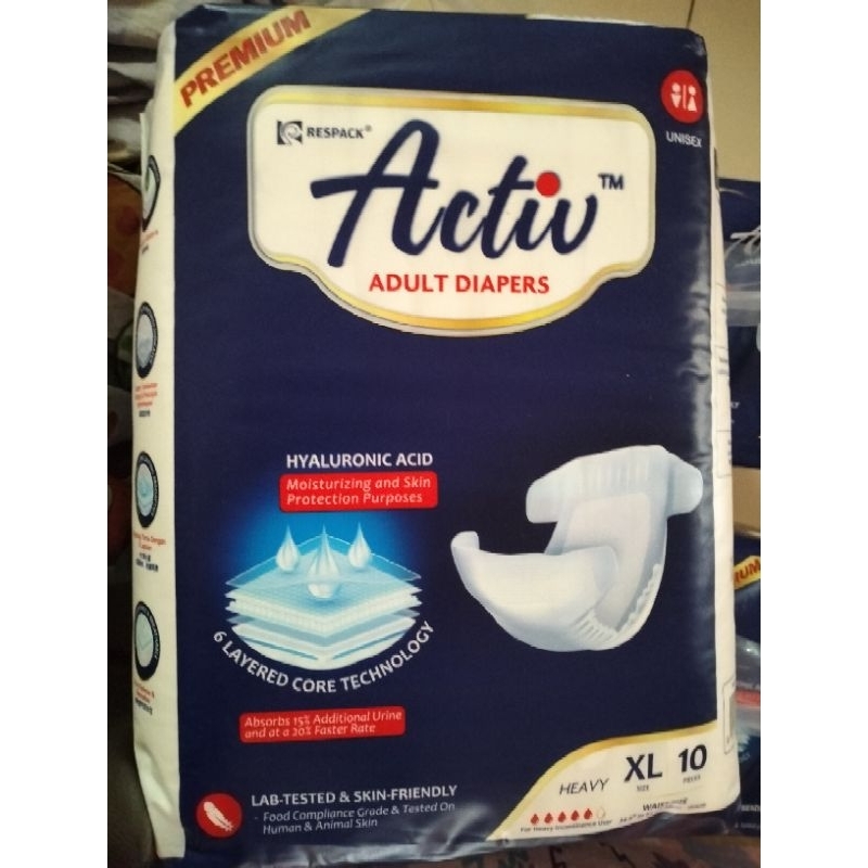 Respact Activ Adult Diapers (Premium) - Saiz XL | Shopee Malaysia