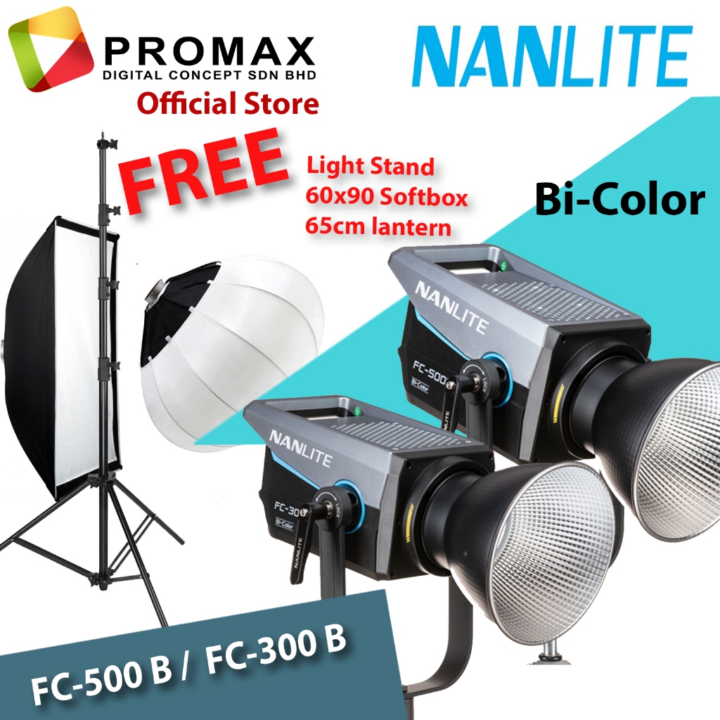 Nanlite FC-500B FC-300B Bi-Color LED Spotlight FC 500 FC500B FC 300 ...
