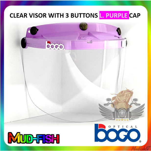 BOGO BG05 BG-05 3 BUTTONS LIGHT PURPLE COLOUR CAP UNGU MUDA (CLEAR ...