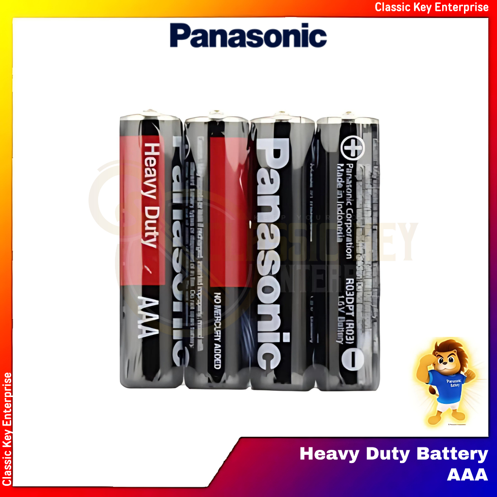 Panasonic Heavy Duty Battery ( Size AAA ) 4HD/4S | Shopee Malaysia