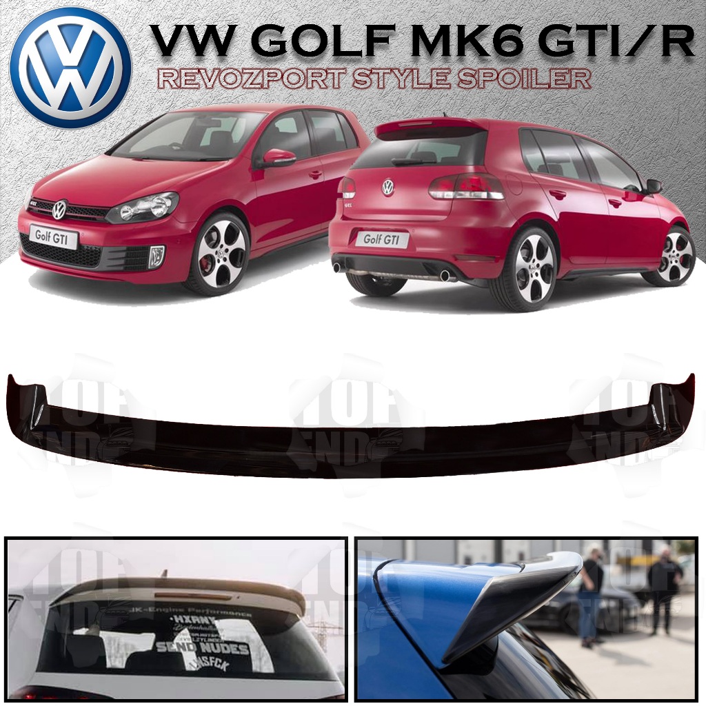 VOLKSWAGEN GOLF MK6 GTI R REVOZPORT SPOILER REAR TRUNK SPOILER ...