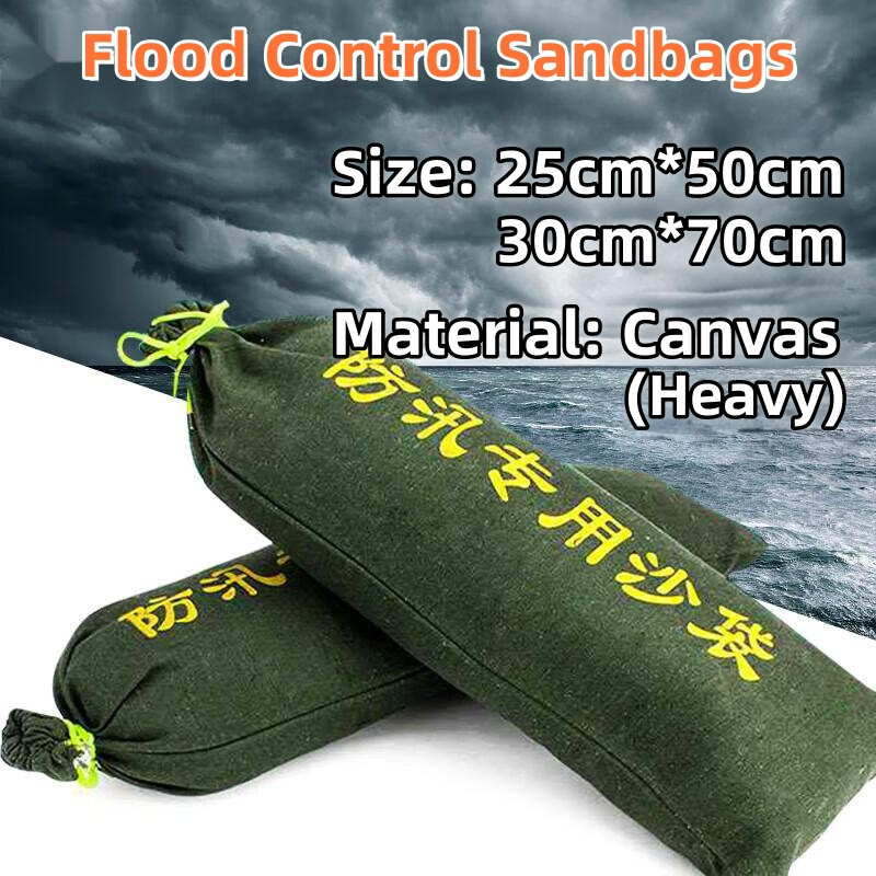 Reusable Flood Control Sandbags Canvas Flood Barrier Control Durable ...