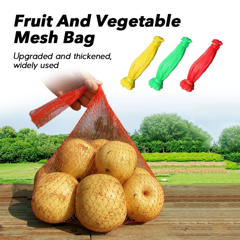 100PCS Poly Netting Fruit Net Plastic Nylon Packaging Woven Mesh Bag ...