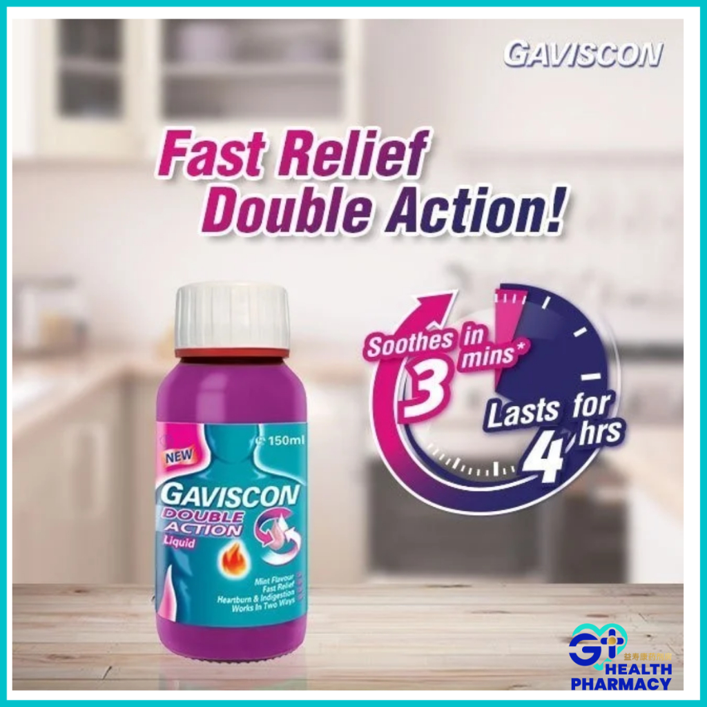 Gaviscon Double Action Liquid Gaviscon DA 150ML (Heartburn and ...