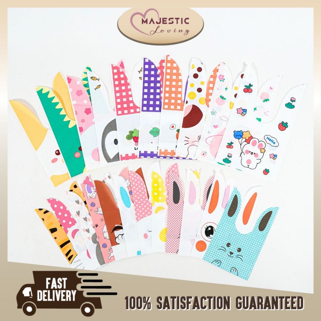50 Pcs Rabbit Long Ear Door Gift Plastic Bag Plastik Beg Gula-Gula ...