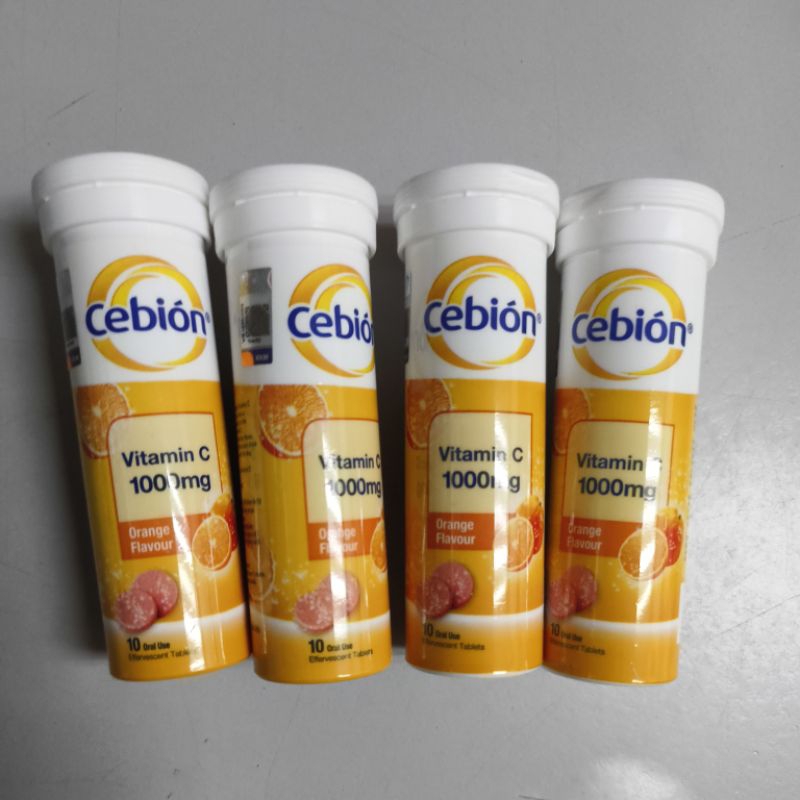 Cebion Vitamin C 1000mg (Orange) 4x10's Effervescent Tablets exp:7/25 ...
