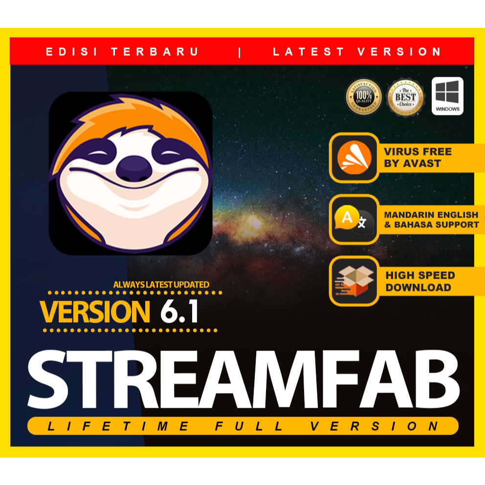 💻 StreamFab 6.2 💻 Windows | Full Version | Lifetime License | Updated 2024 | Shopee Malaysia