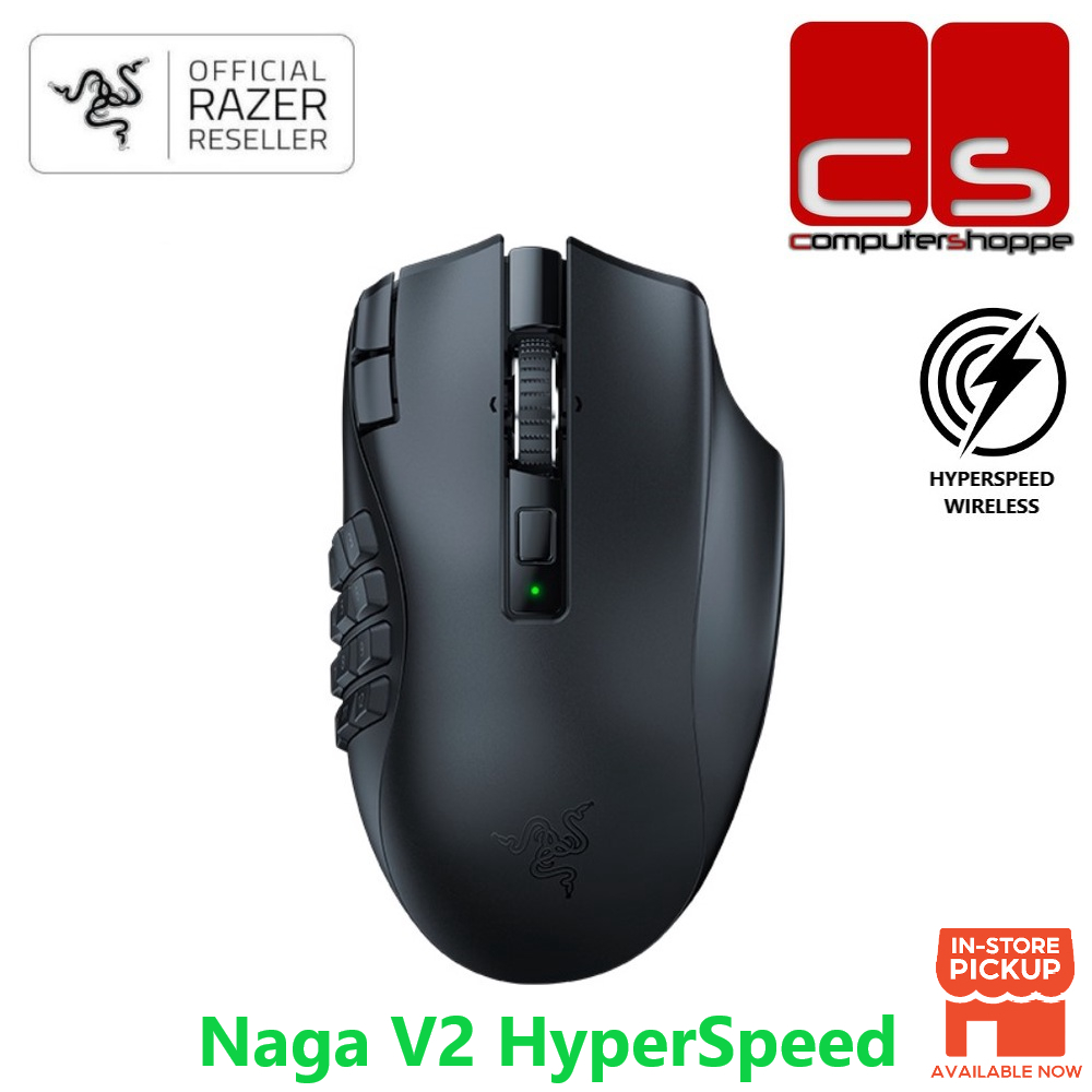 Razer Naga V2 HyperSpeed Ergonomic Wireless MMO Gaming Mouse | Shopee ...