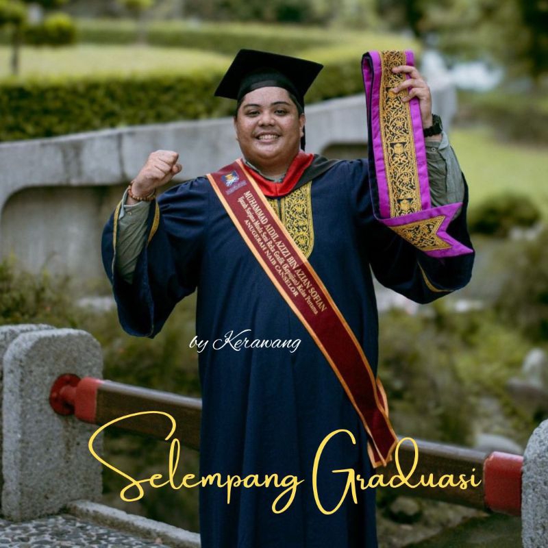 Selempang GRADUASI CUSTOM satin tebal berkualiti (PRINTED). 11 x 190cm ...