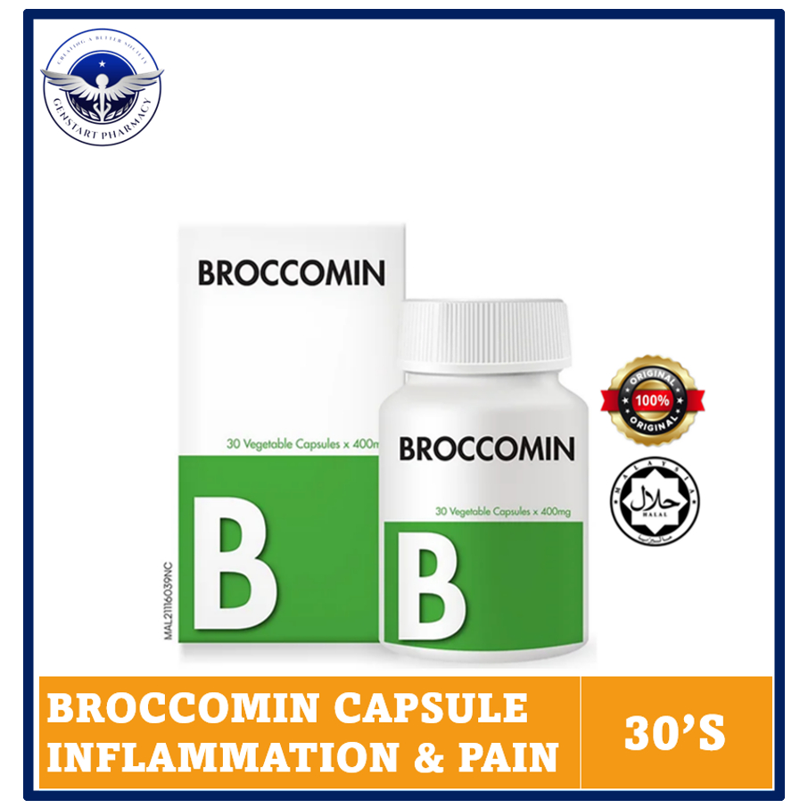 BROCCOMIN CURCUMIN & BROCCOLI EXTRACT ANTI INFLAMMATORY CAPSULE (30’S ...