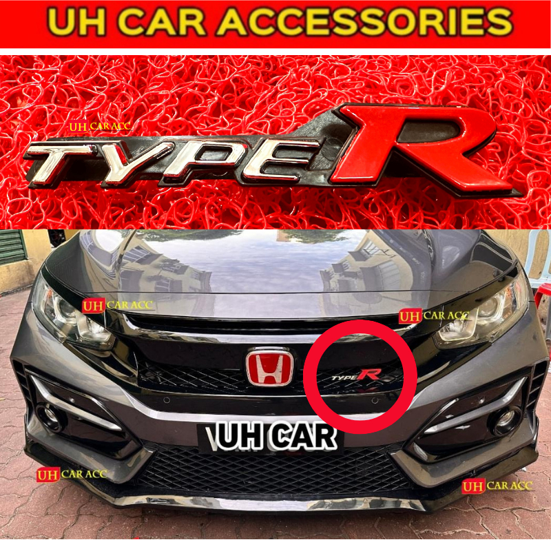 TYPE R EMBLEM LOGO FOR HONDA CIVIC FC TYPE R GRILL GRILLE ONLY | Shopee ...