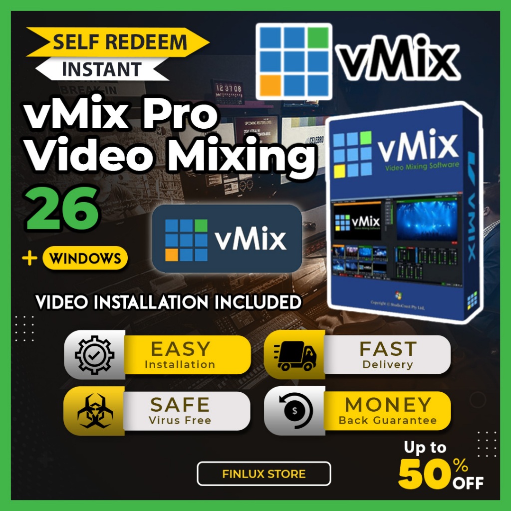 [SELF REDEEM] vMix Pro 2023 v26 Latest For Windows (64-bit) | Shopee ...