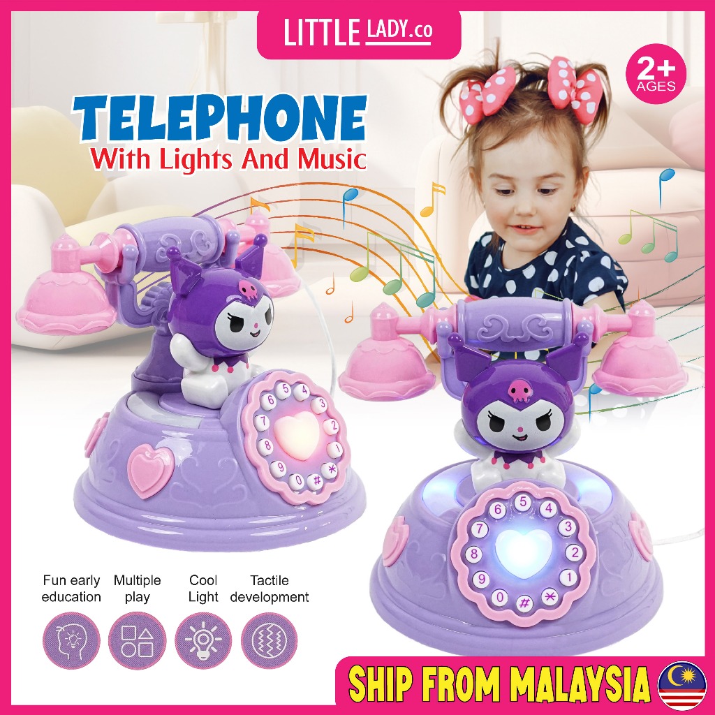 Kuromi Pony Telephone Toy With Light Songs Boy Girl Brithday Gift ...