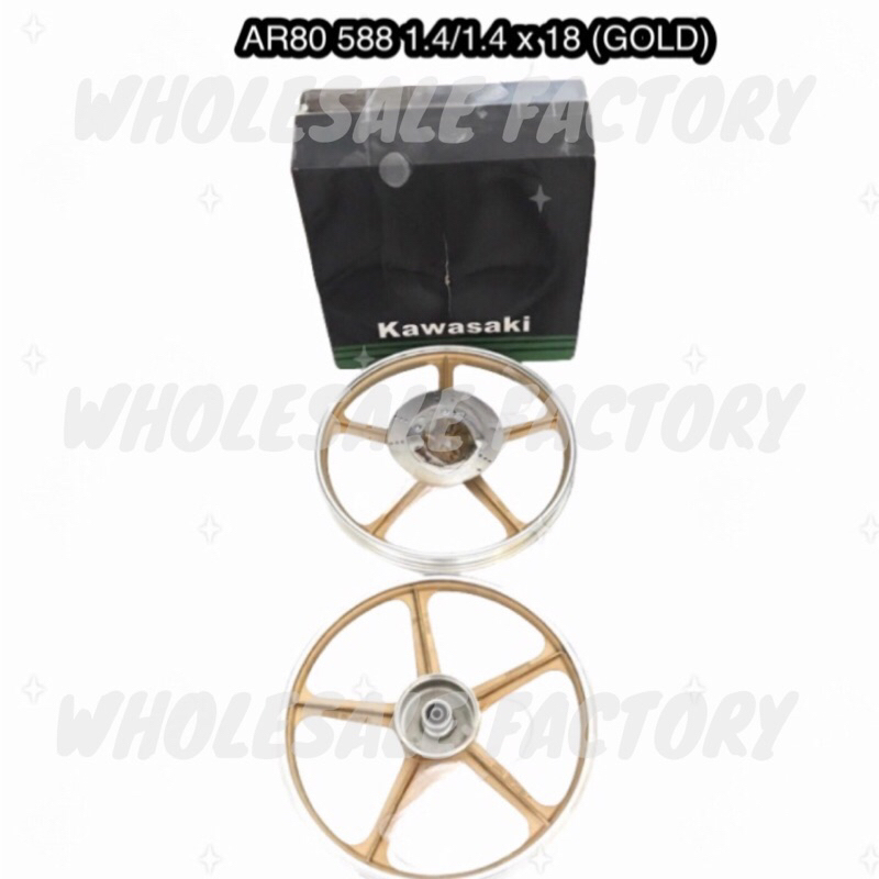 KAWASAKI AR80 SPORT RIM PNP EX5 DREAM GOLD CUSTOM HUB SPROCKET 5 BATANG ...