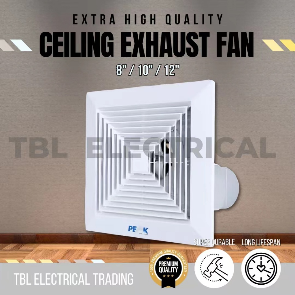 🔥SIRIM🔥 Ceiling Exhaust Fan 6" / 8" / 10" / 12" Kipas Ekzos Ventilation ...