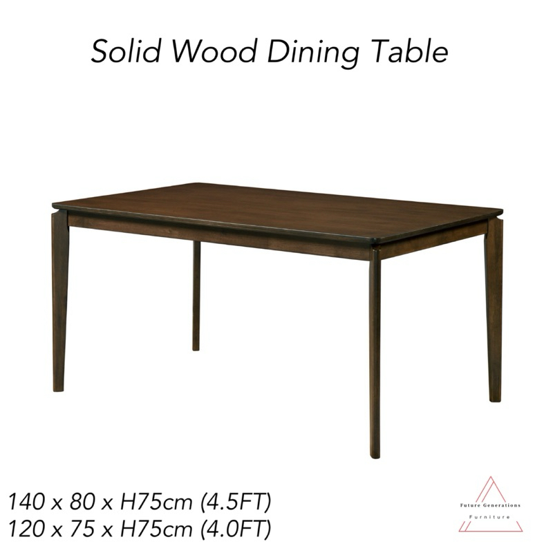【Ready Stock】Full Solid Wood Dining Table / Meja Makan | Shopee Malaysia